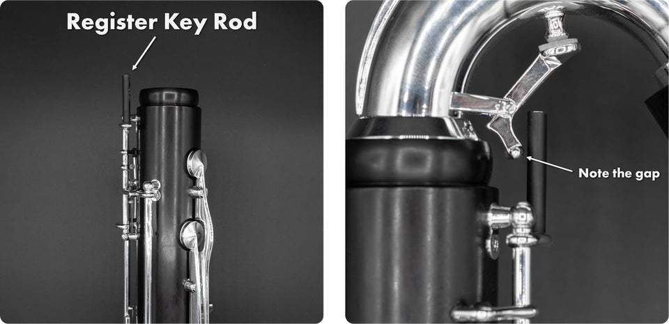 Royal Firebird Bass Clarinet Neck, in stock and ready to ship. Only